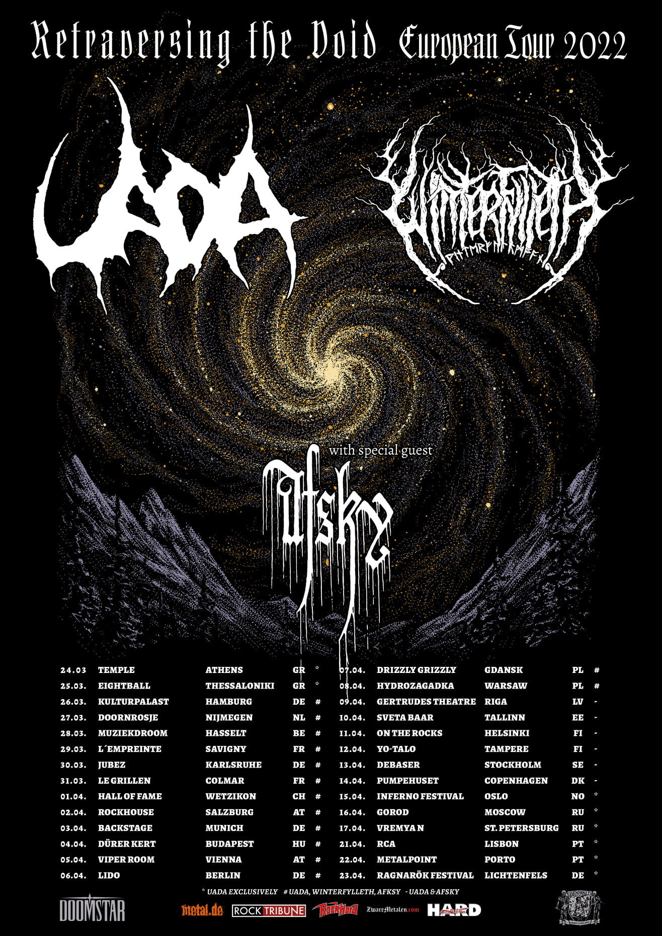 Amerikaanse blackmetalband Uada kondigt Europese tour opnieuw aan ...